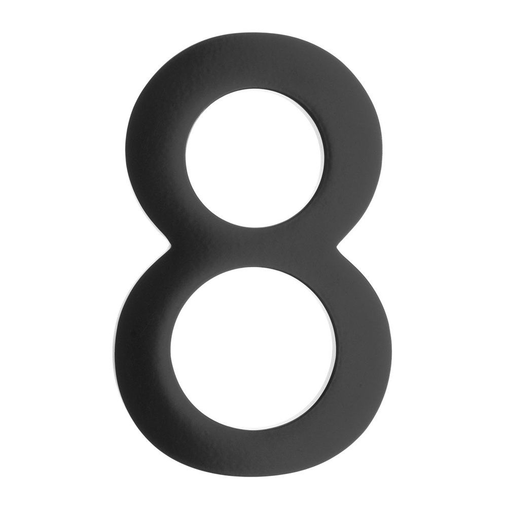 6" Black Architect House Number #8 at Ashby Lumber | Black House Numbers