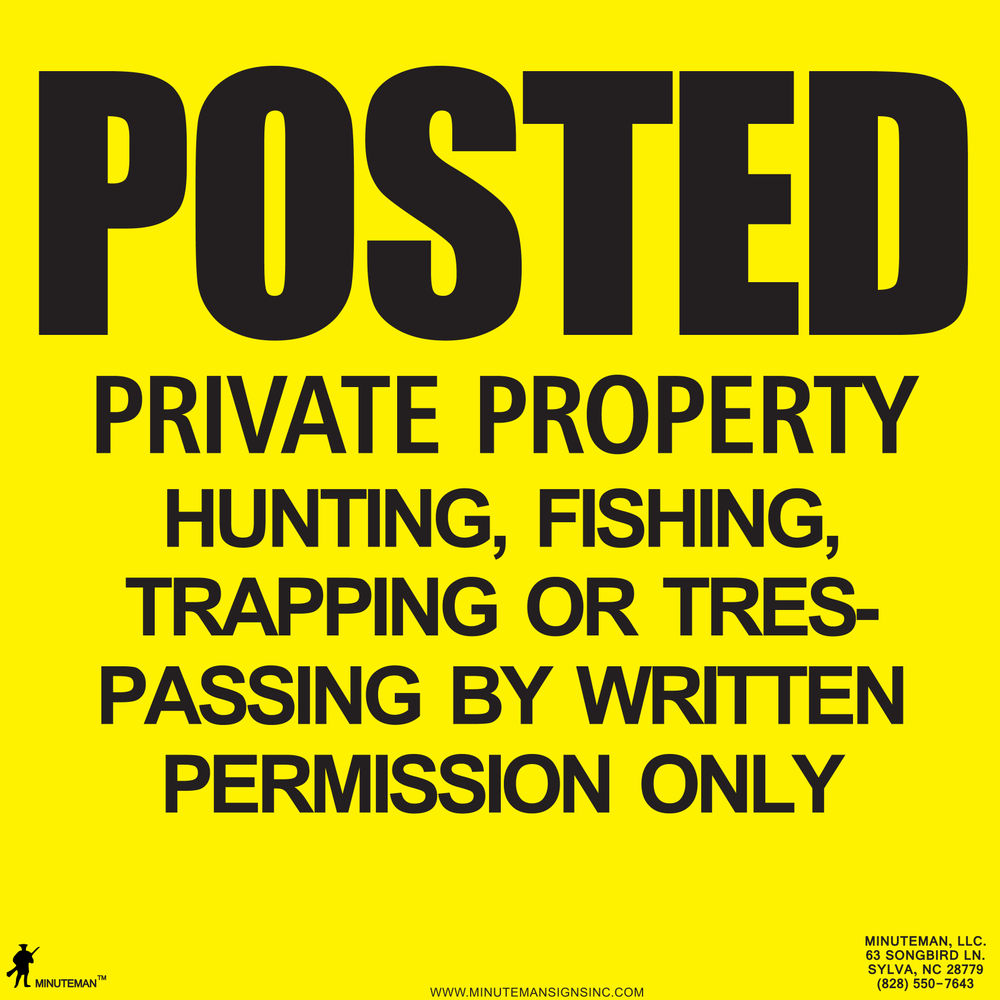 6" x 14" Yellow Poly Sign "No Trespassing" at Ashby Lumber | Signs