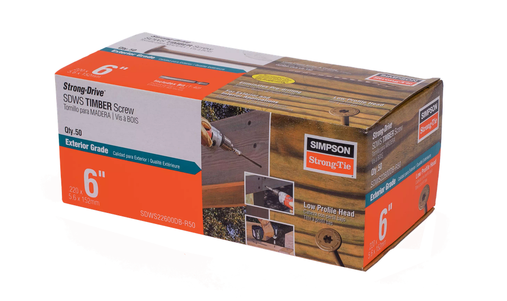 Simpson Structural Screw 6" T40 Double Barrier, 50 Ct at Jaeger Lumber ...