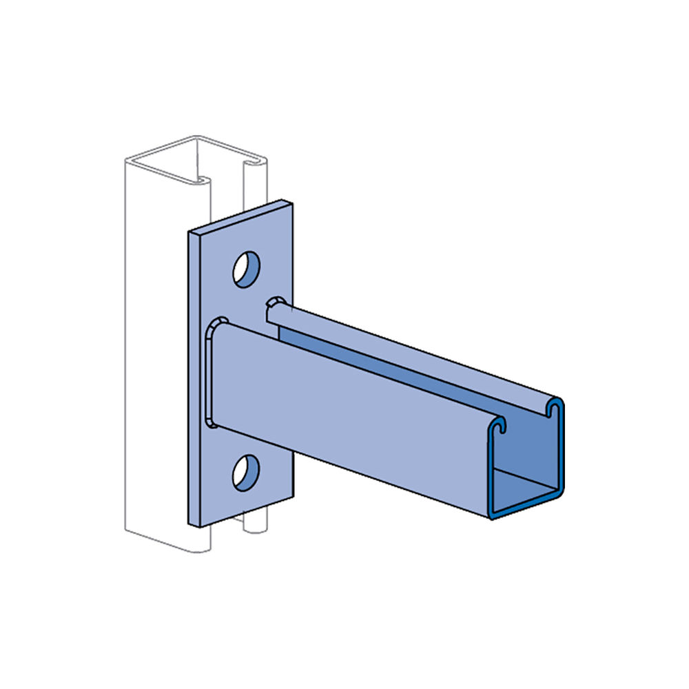 Single Channel Bracket 2-hole 12" Long HDG at Vancouver eFasteners ...
