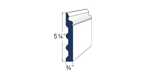 AZEK AZM163 Col Base 5-1/4" x 16' at Jaeger Lumber | Azek Mouldings