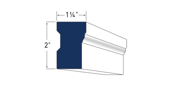 AZEK AZM180 17' Brickmould at Jaeger Lumber | Azek Mouldings