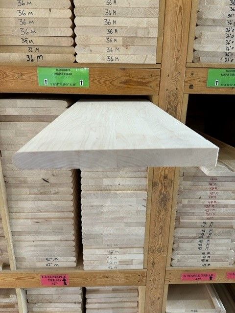 Maple Tread 1 1/16x10 1/2x48" at Monaghan Lumber | Clearance