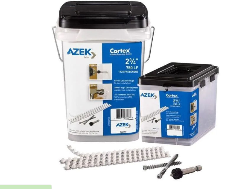 OMG 2" Cortex Collated AZEK Trim White 750LN FT at Arnold Lumber | Azek Collated Screw & Plug ...