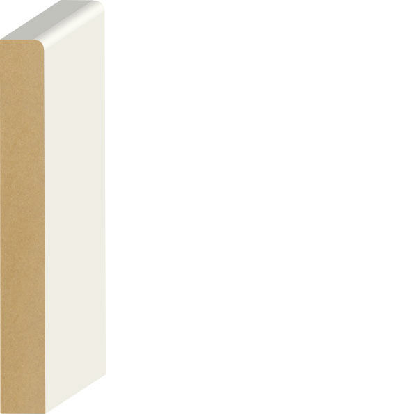 1/2" x 4-1/2" - 8' Primed MDF 1-Round Edge Baseboard at Ashby Lumber ...