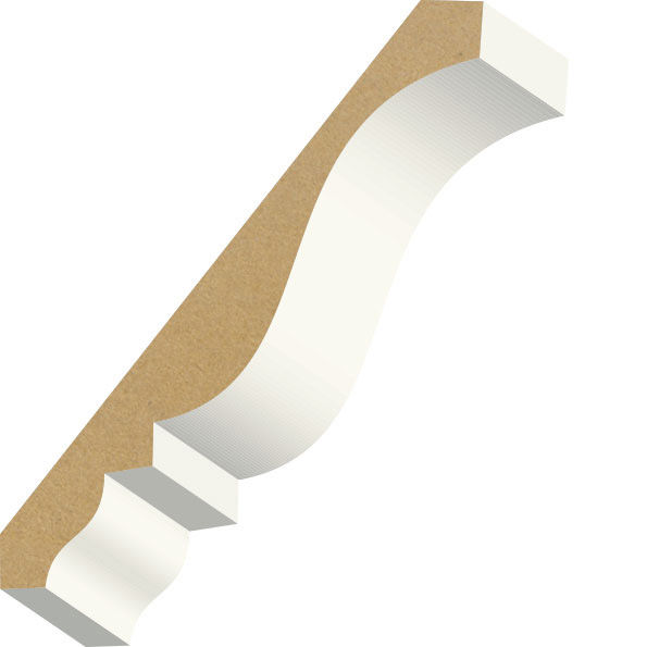 3/4" x 6-7/16" - 8' Primed MDF Crown Moulding at Ashby Lumber | Primed ...