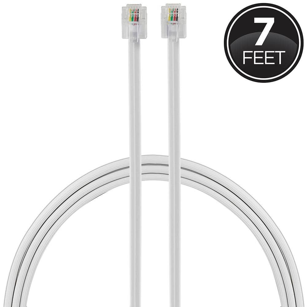 Phone-Wall Line Cord 4C 7' WHT at Ashby Lumber | Phone Lines