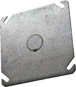 4" Square Flat Blank Cover with 1/2" Knockout at Orange County Building ...