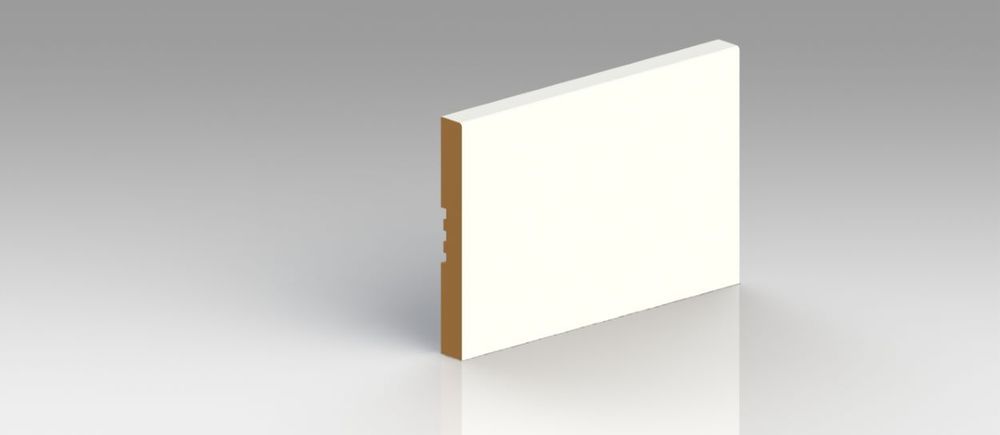 B2333 - 1/2" x 4" MDF Primed Baseboard at Trail Building Supplies | MDF ...