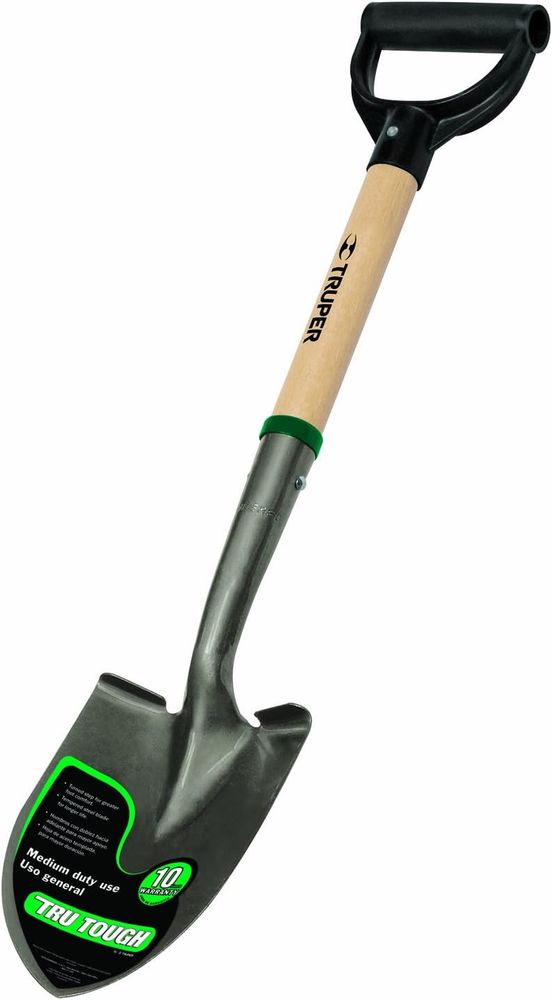 Truper Light Duty Round Point Shovel with Wood D-Handle at Moscow ...