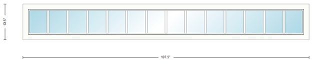 Mathews Brothers Walcott Series White Vinyl Garage Transom Window ...