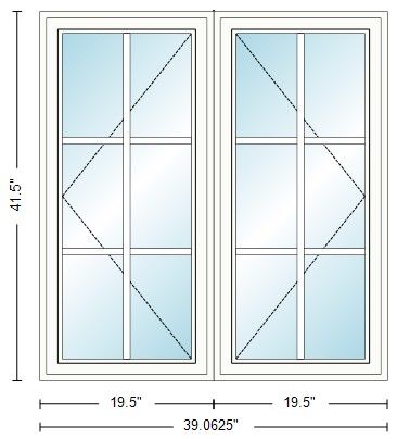 Mathews Brothers Walcott Series White Vinyl Dual Casement Window # ...