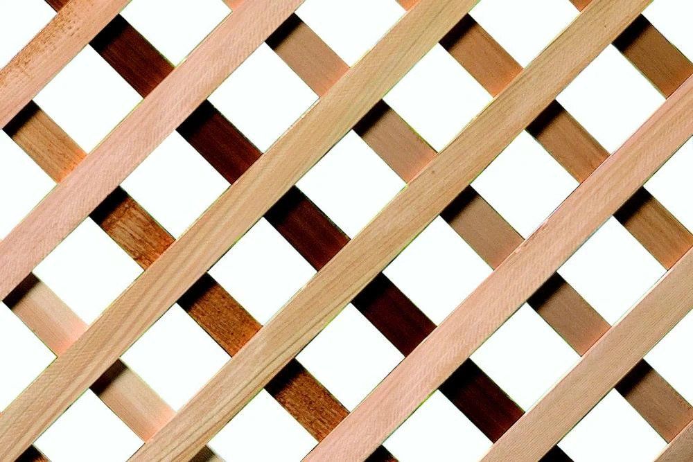 4X8 4-1/4o/c HD DIAG WRC LATTICE at The Cedar Shop | Cedar Lattice