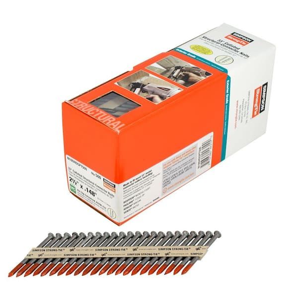 2-1/2" x 0.162" (8D) Paslode Straight Galvanized Smooth Shank Paper ...