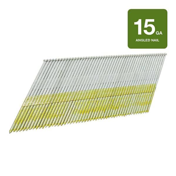 2" x 15GA Grip-Rite Angled Stainless Steel Adhesive Collated Finish ...