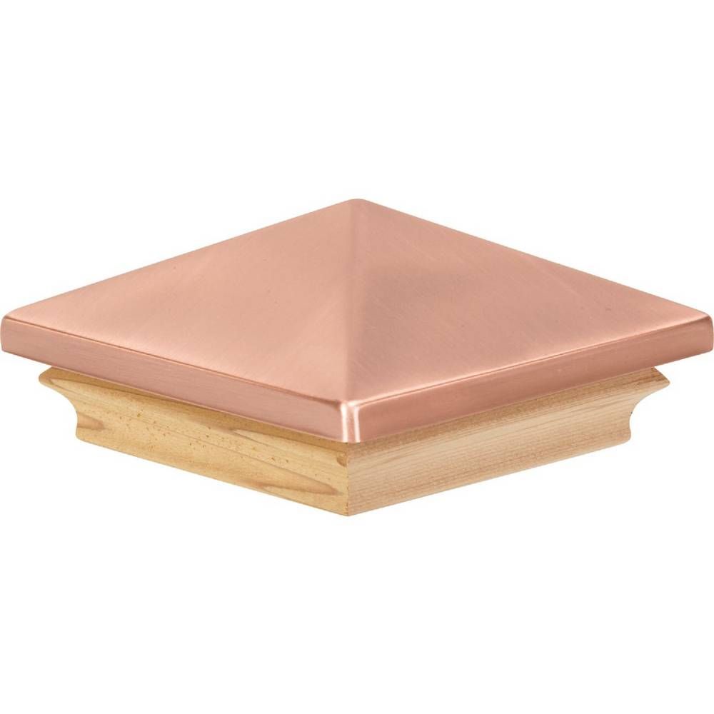 4 in. x 4 in. Victoria Copper High Point Post Cap Cedar at Moscow ...