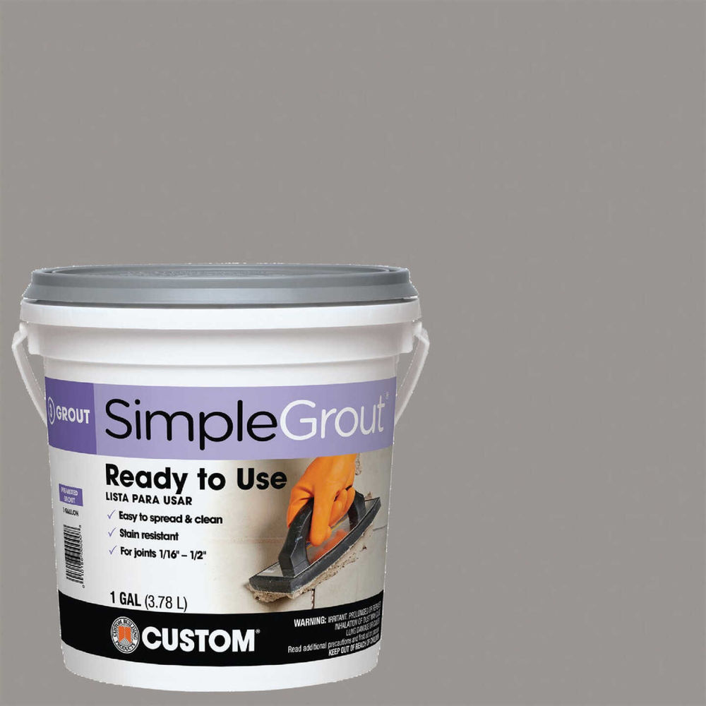 SimpleGrout Pre-Mixed Grout #165 Delorean Grey 1 gal. at Moscow ...