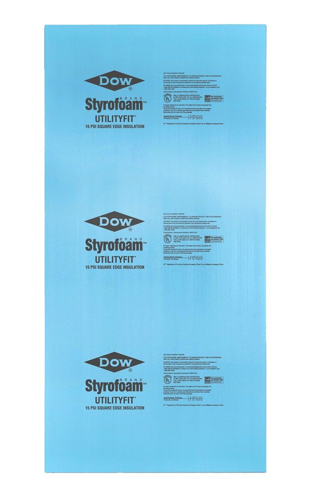 Dow R5 UtilityFit 1 in. x 4 ft. x 8 ft. Styrofoam Insulation Board at ...
