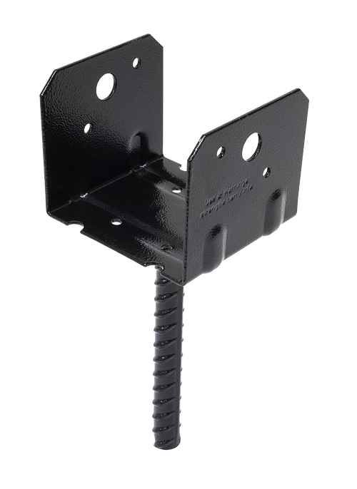 BLACK POST SADDLE 3.5 X 3.5 at The Cedar Shop | Simpson Strong-Tie