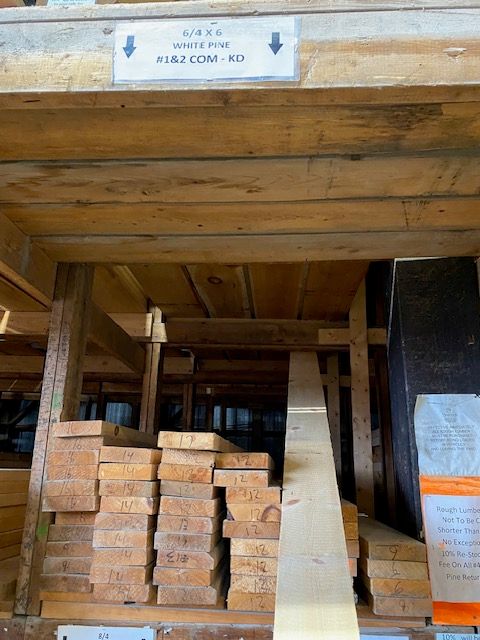 6/4x6" W.Pine #1 & #2 Common Kiln Dried at Peacock Lumber | Pine