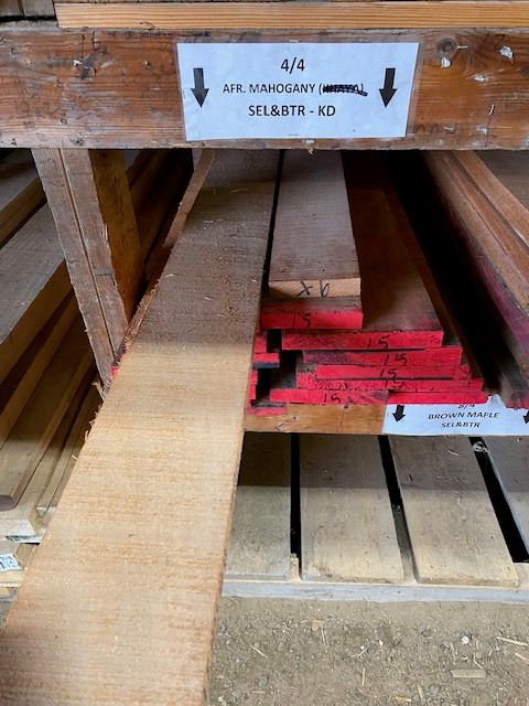 4/4" African Mahogany Rough F1F & Better at Peacock Lumber | Furniture ...