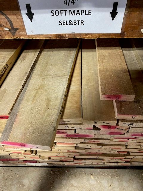 4/4" Soft Maple Select & Better at Peacock Lumber | Furniture Grade