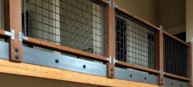 3' x 8' Hog Rail Panel Black Smokey Mountain Powder Coat at Ashby ...