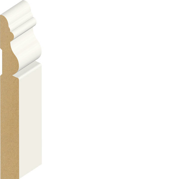 9/16" x 5-1/4" - 8' Primed MDF Victorian Baseboard at Ashby Lumber ...
