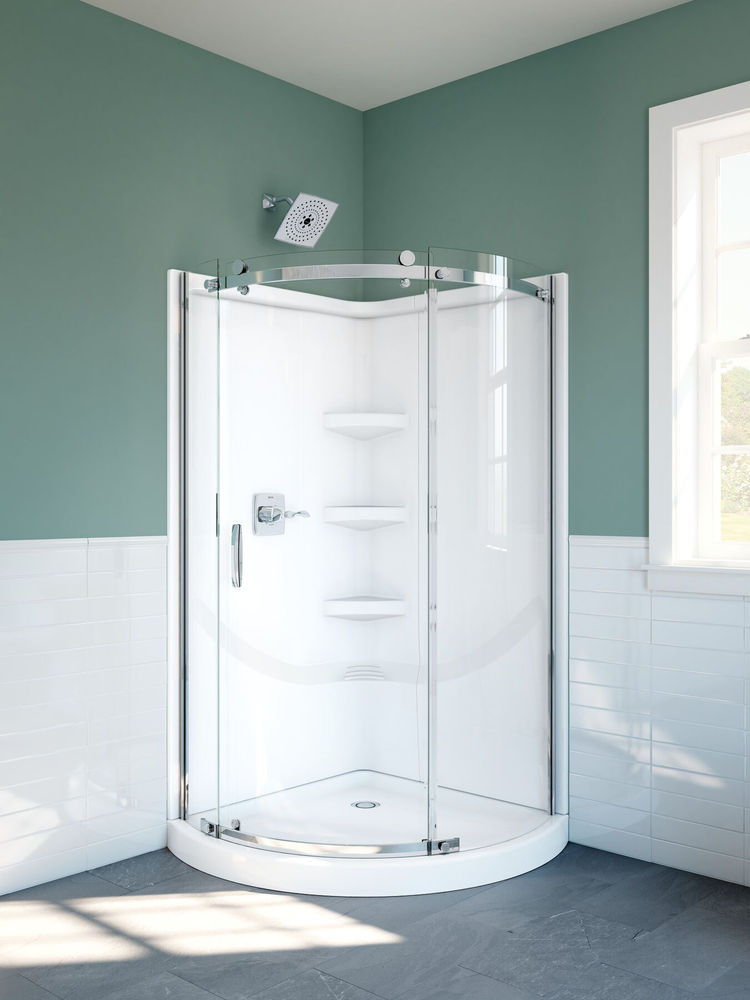 Delta 38 in. Round Enclosure Shower Door - Chrome Delta at Moscow ...
