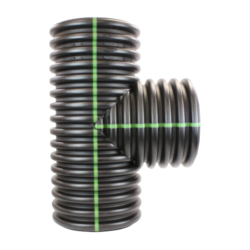 15" Plastic Culvert Tee – Black at Dufrene Building Materials | Plastic ...