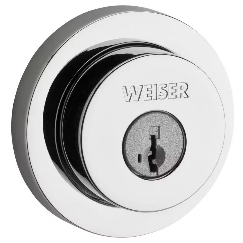 Weiser Metropolitan Boutique 26 Polished Chrome Round Deadbolt ...