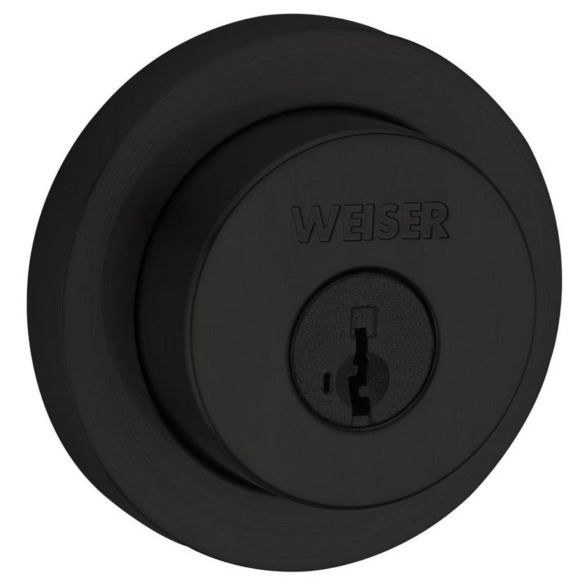Weiser Metropolitan Boutique 514 Black Round Deadbolt 9SSD94710-029 at ...