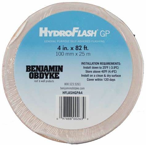 Hydro Flash GP Acrylic 4" x 82' at Hamilton Building Supply | Housewrap ...