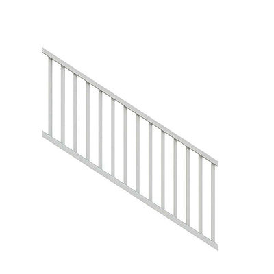 36" x 5' White Vinyl Level Railing Kit (Wolf: Traditional w/ Square ...