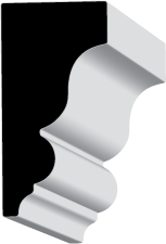 1-3/8" x 2-3/4" x 16' PVC Imperial Rake Crown at Hamilton Building ...