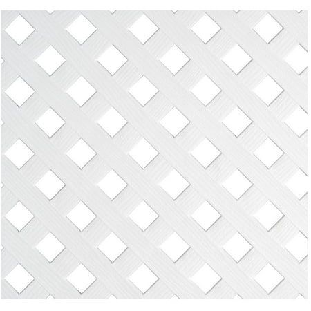 4x8 White Vinyl Privacy Lattice at Hamilton Building Supply | Fence ...