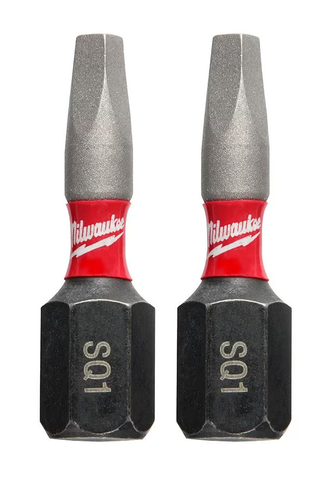 Milwaukee SHOCKWAVE 1" SQ1 Impact Driver Bit Square 2PC 48324421 at ...