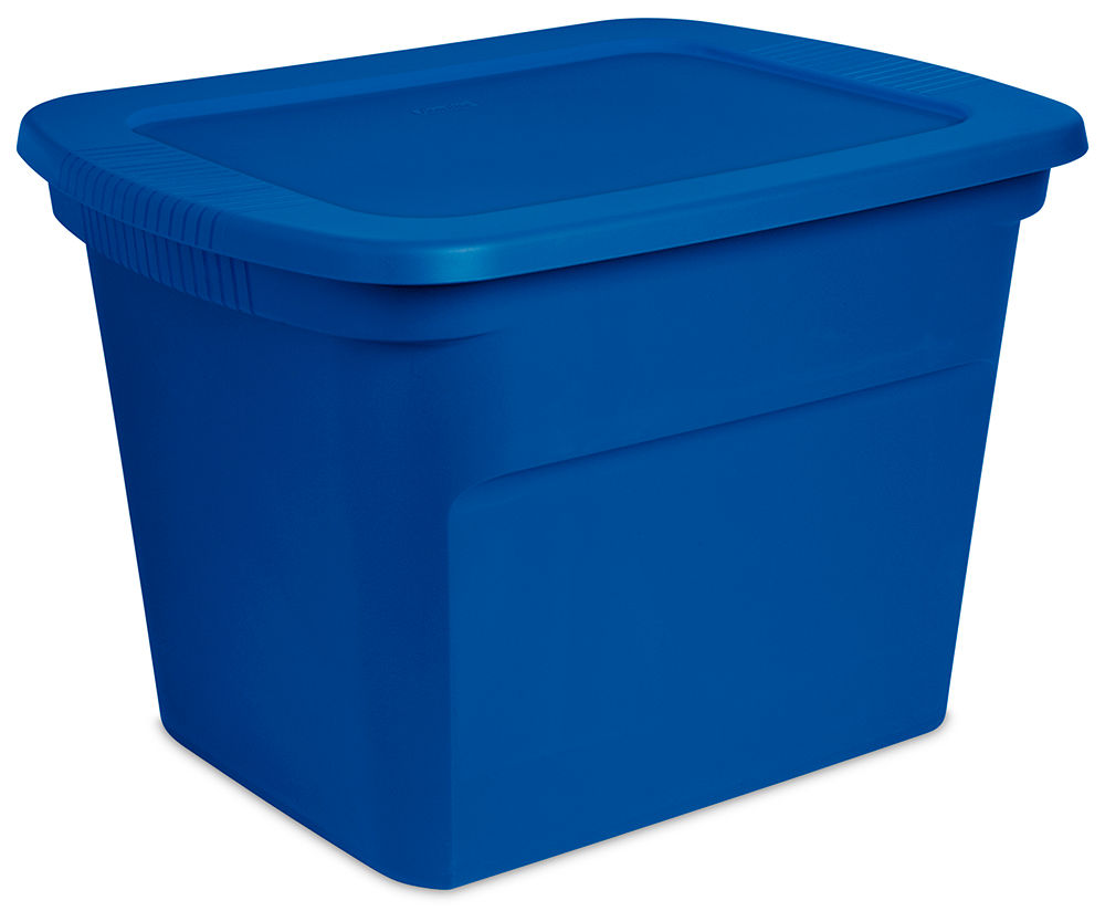 Sterilite Blue Tote with Blue Lid - 72 QT at Moscow & Pullman Building ...