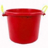2Bushel Red Barn Bucket at Dufrene Building Materials | Buckets