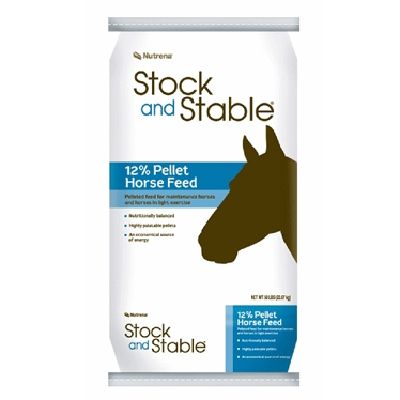 Nutrena Stock & Stable 12% Pellet Horse Feed – 50 lb at Dufrene ...