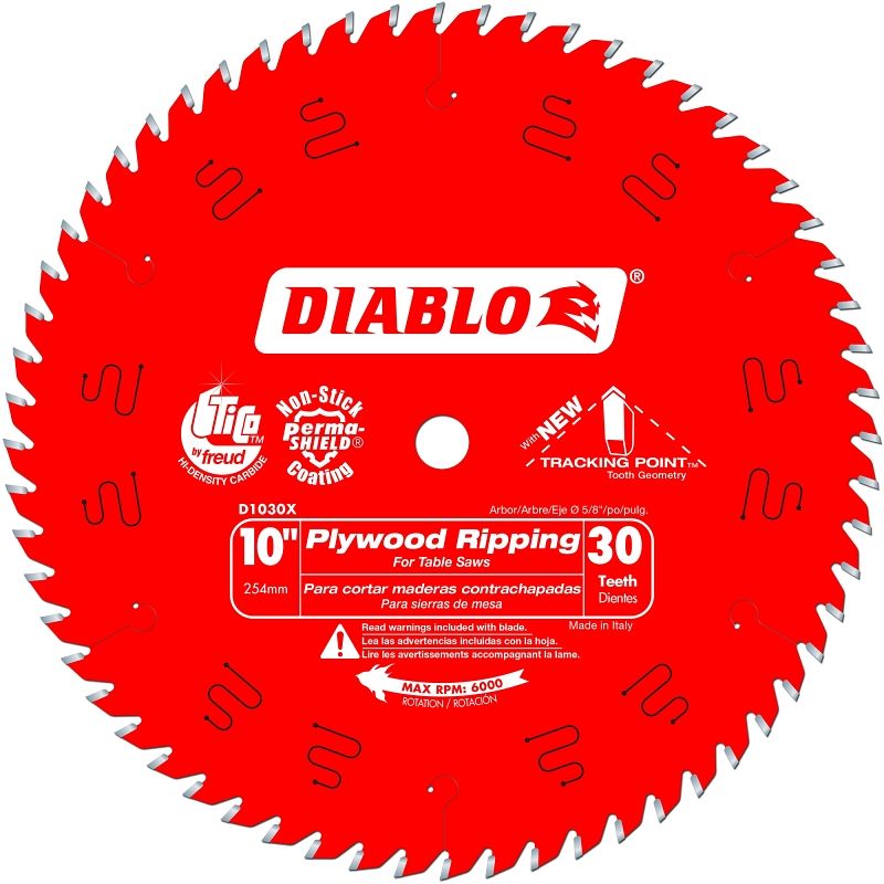 10 In. x 30 Tooth PLywood Ripping Blade at Builders' General | Carded ...