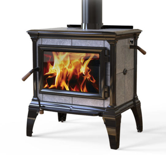 Hearthstone Heritage 8024 Matte Black Left Side Load Wood Stove at ...