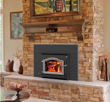 Kuma Cascade Wood Insert w/Black Door and Surround at Moscow & Pullman ...