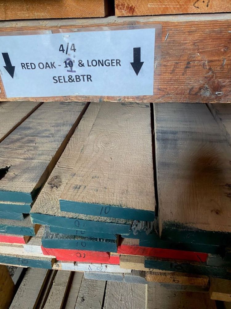 4/4" Red Oak Select & Better at Peacock Lumber | Red Oak