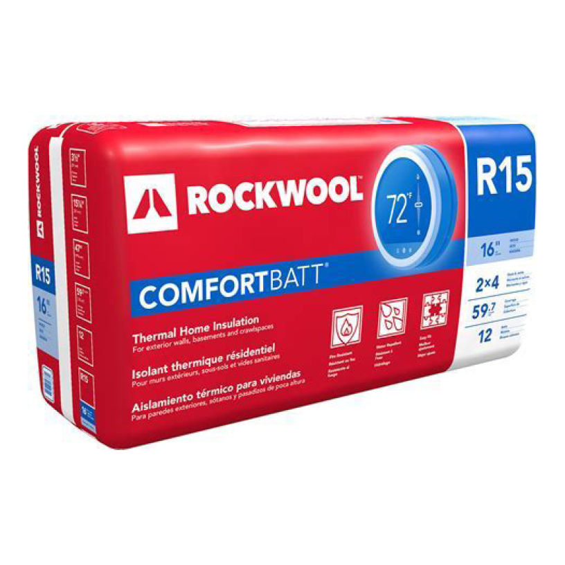 Rockwool R15 ComfortBatt 3.5 in. x 15.25 in. x 47 in. Rock Wool ...