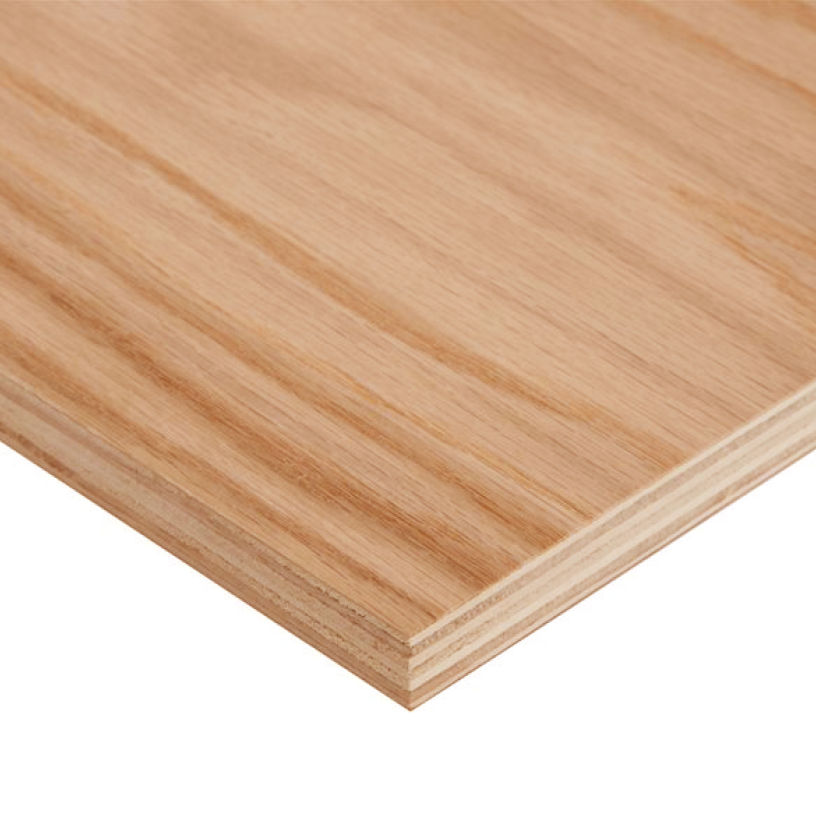 1/4 in. x 4 ft. x 8 ft. Double-Sided Red Oak Plywood at Moscow ...