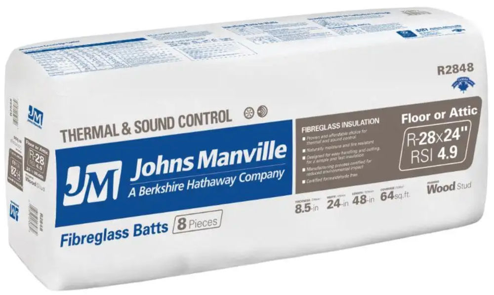 JM Insulation R28X24X48 - 64 sq.ft at Lumbercart | Insulation