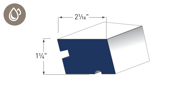 1-1/4" x 2-1/16" x 12' AZEK White Window Sill Nose at Arnold Lumber ...