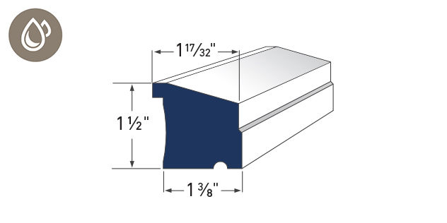 1-3/8" x 16' AZEK White Sub-Sill Nosing at Arnold Lumber | AZEK Details ...