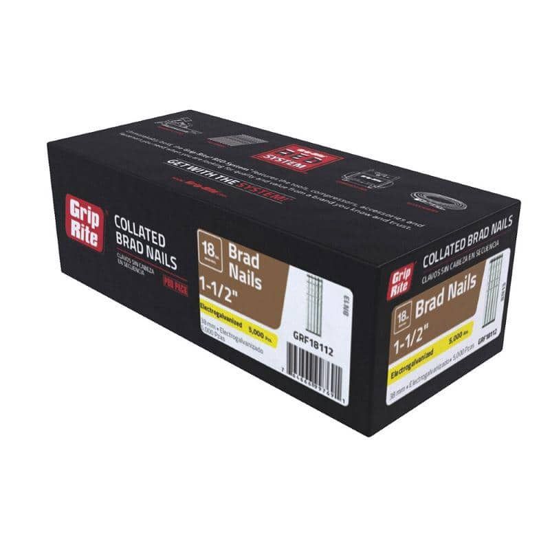 Grip-Rite Brad Nail 1 1/2" 18Ga. 5M at Kelseyville Lumber & Supply Co ...